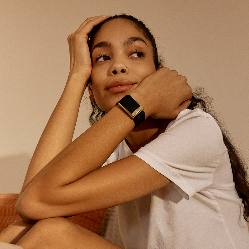 MG SuperKnit Luxe Band | Obsidian with Gold – WHOOP